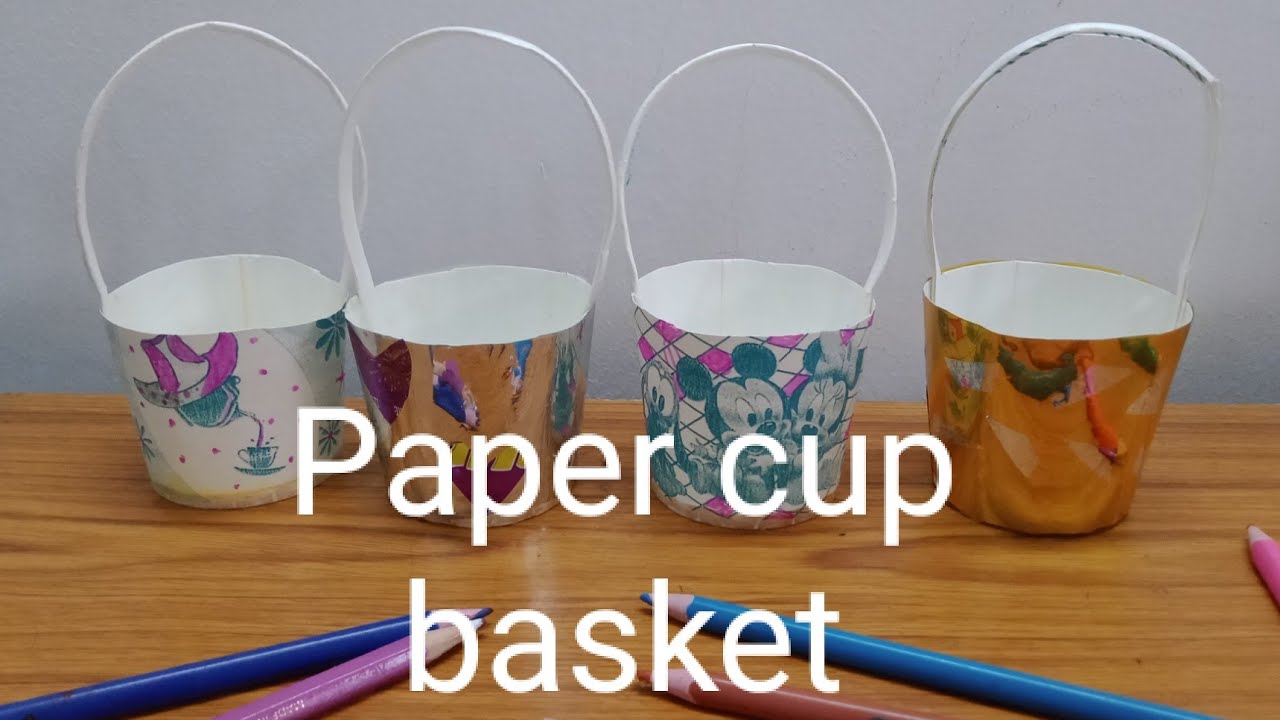 Paper cup basket (mini craft) #minicraft# craft ideas - YouTube