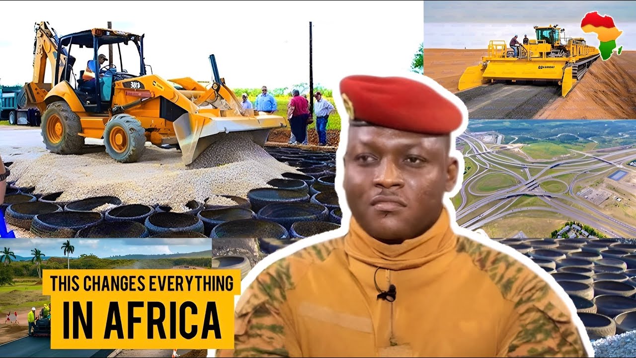 Jubilation In Burkina Faso As Ibrahim Traore Introduces New Road Construction Technique - YouTube
