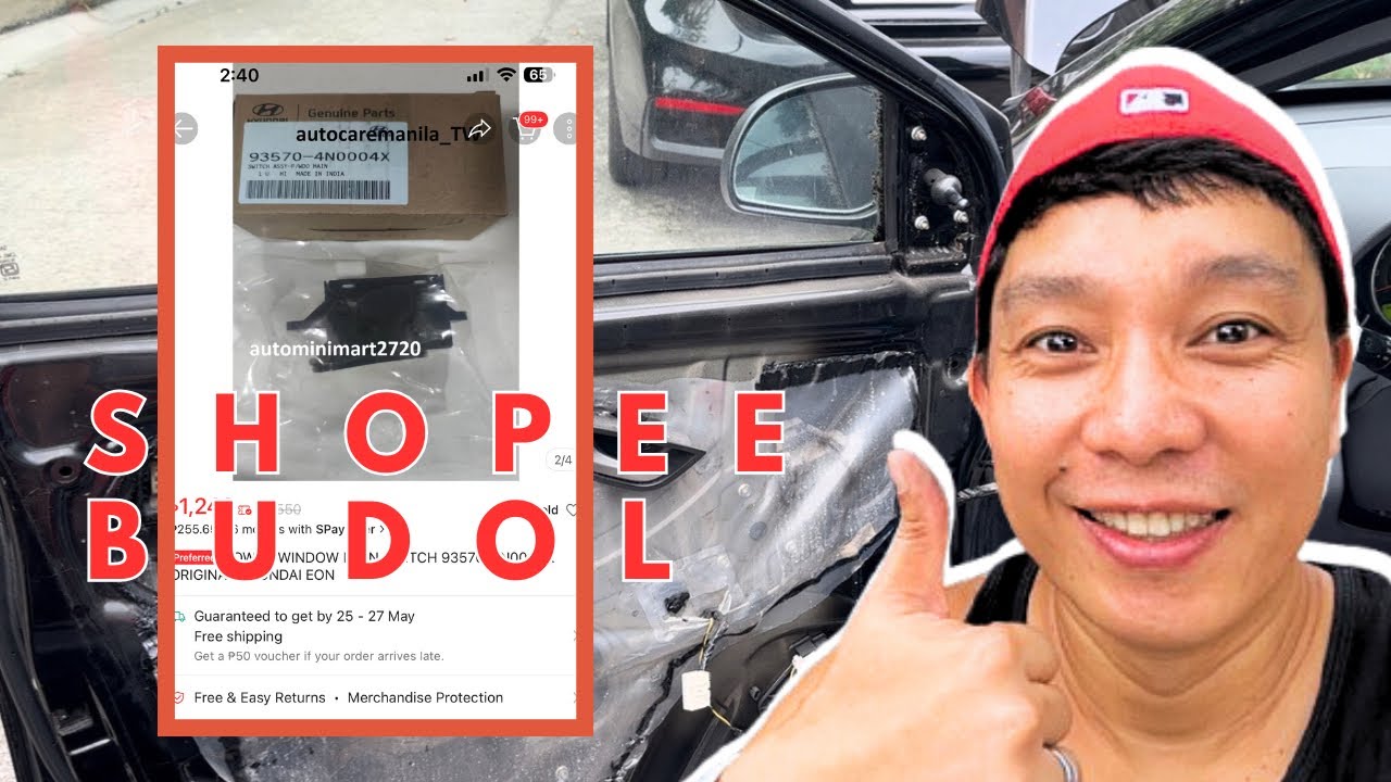 DIY Installation Hyundai Eon Main Power Window Switch from SHOPEE - YouTube