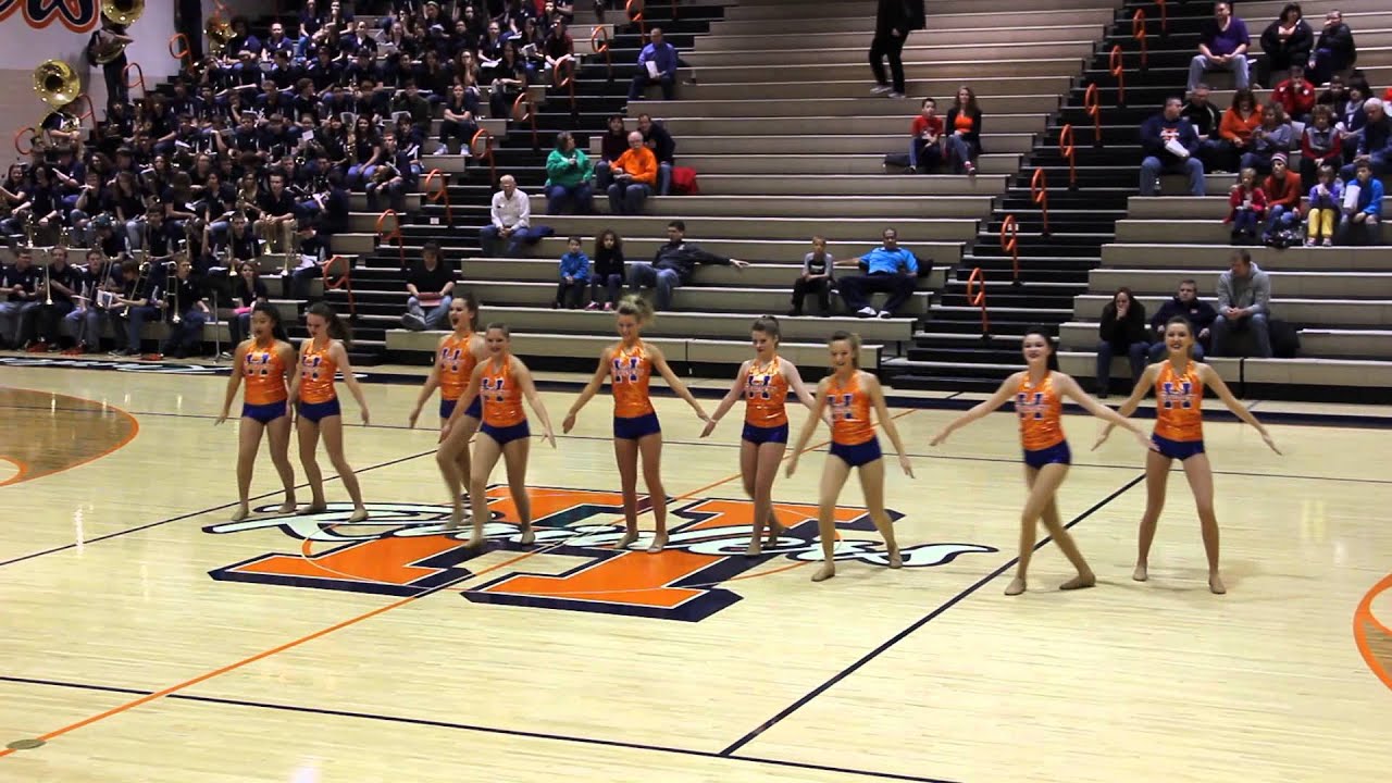 Harrison High School Raiderette Poms - Uptown Funk 1-24-15 - YouTube
