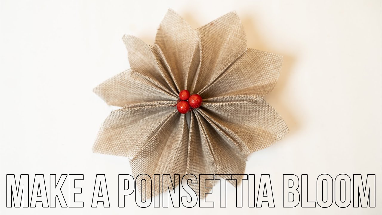 Make A Poinsettia Bloom With Ribbon YouTube Make A Poinsettia Bloom With Ribbon YouTube