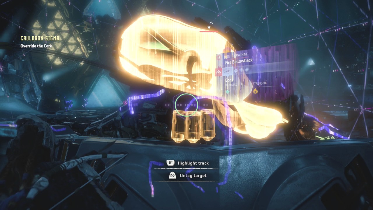 Horizon Zero Dawn Override Sigma Cauldron Core Defeat Fire Bellowback ...