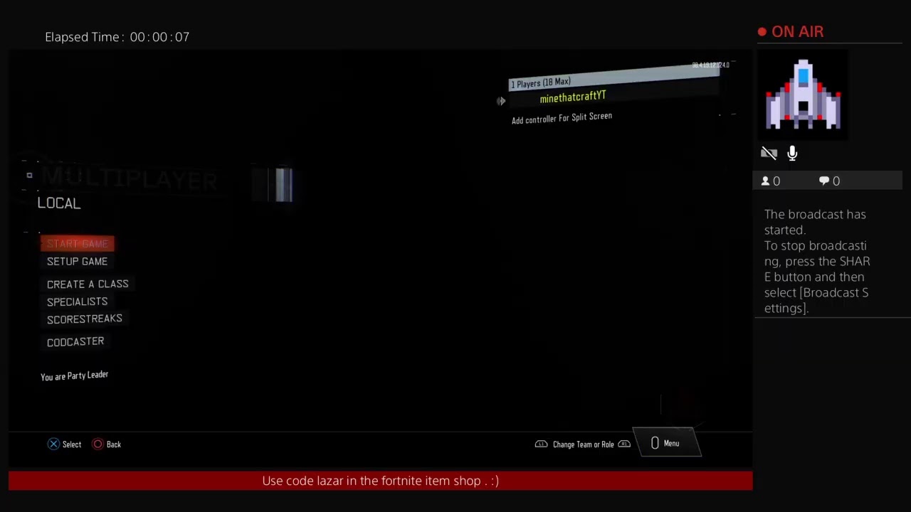 COD live stream error code 1011 - YouTube