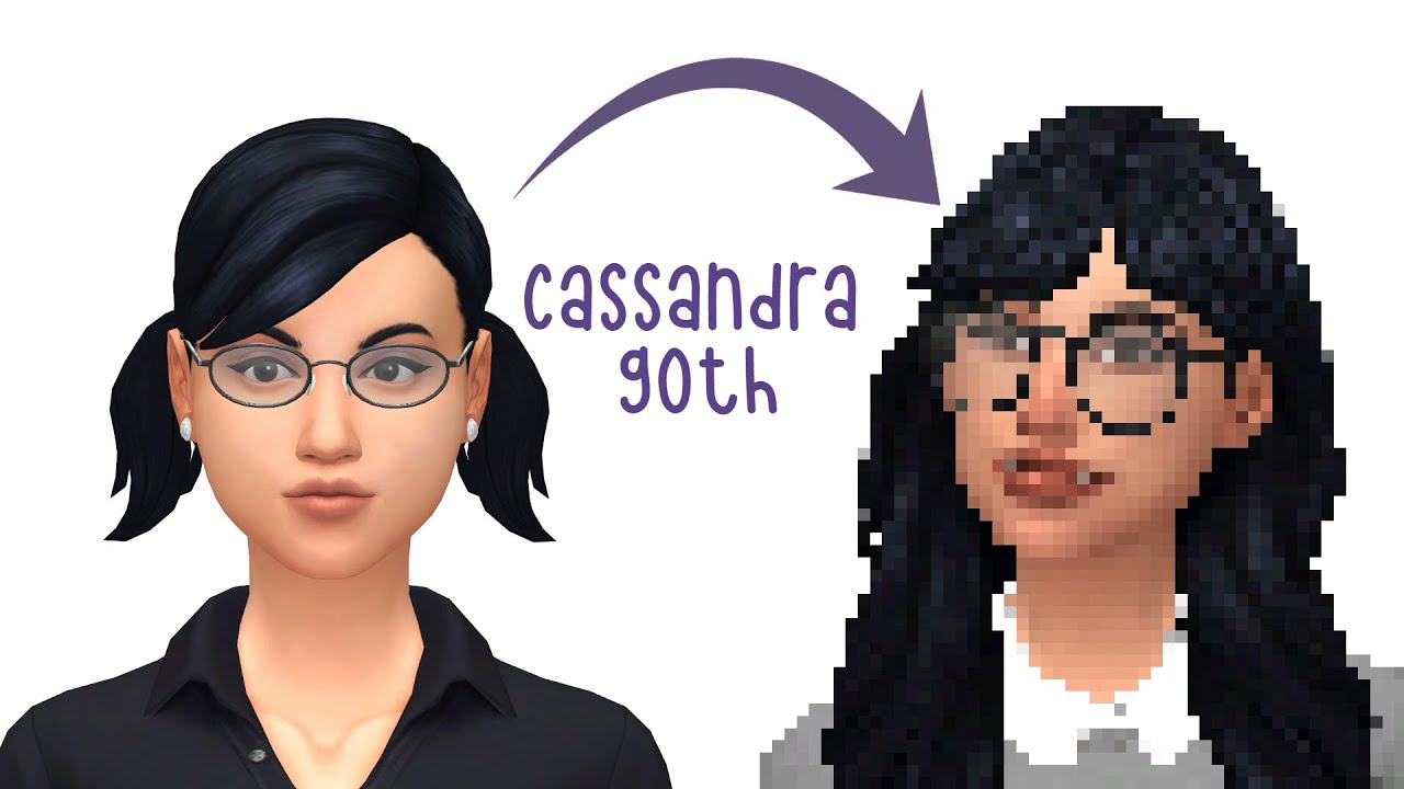 CASSANDRA GOTH MAKEOVER | SIMS 4 CAS + CC LINKS - YouTube