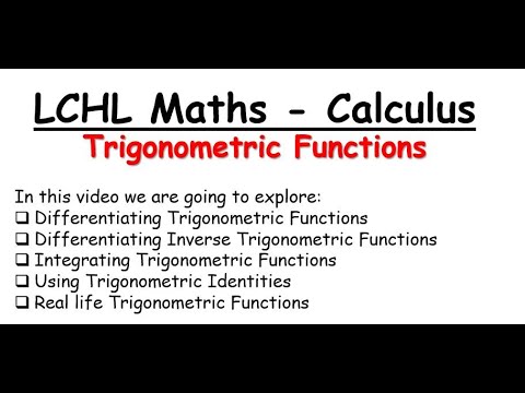 LCHL Calculus - Trigonometric Functions (Differentiation and ...
