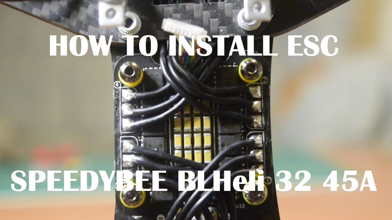 How to Install ESC and connect Motor on Speedybee BLHeli32 45A ESC with ...