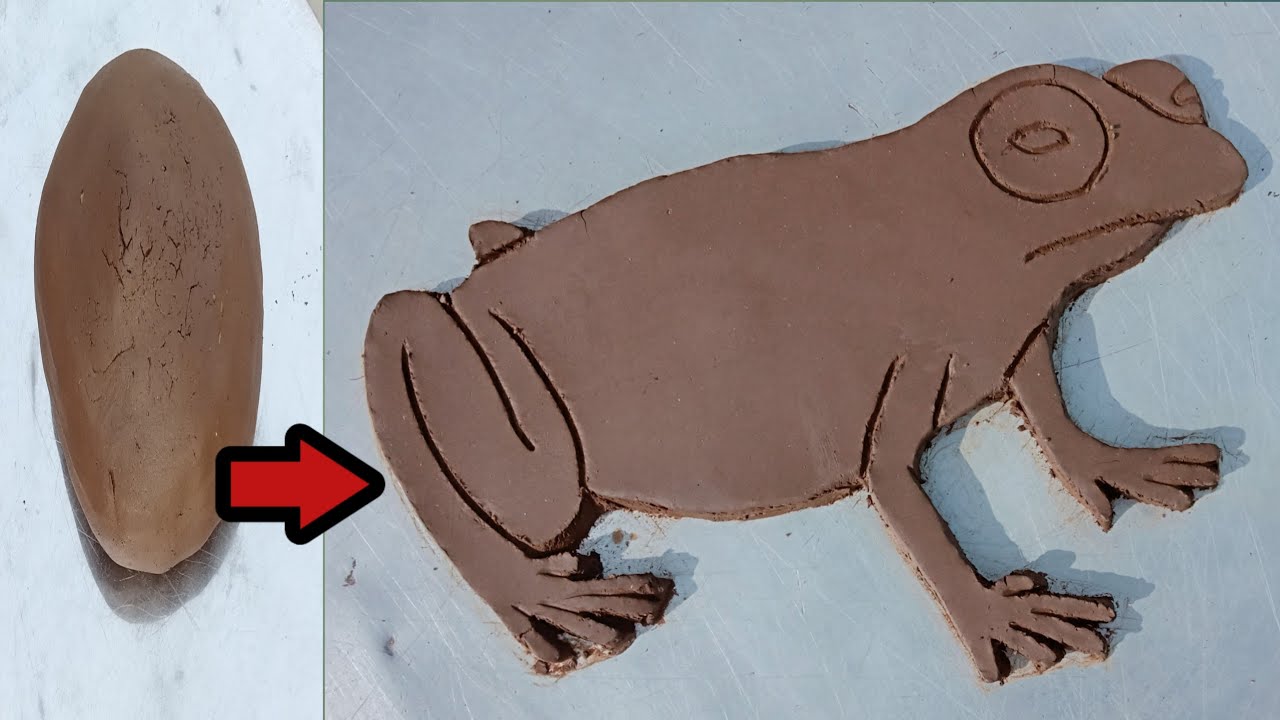 Learn to make a frog clay art || frog sculpture - YouTube