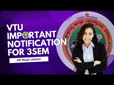 Vtu official notification for 3rd semester revaluation & photo copy # ...