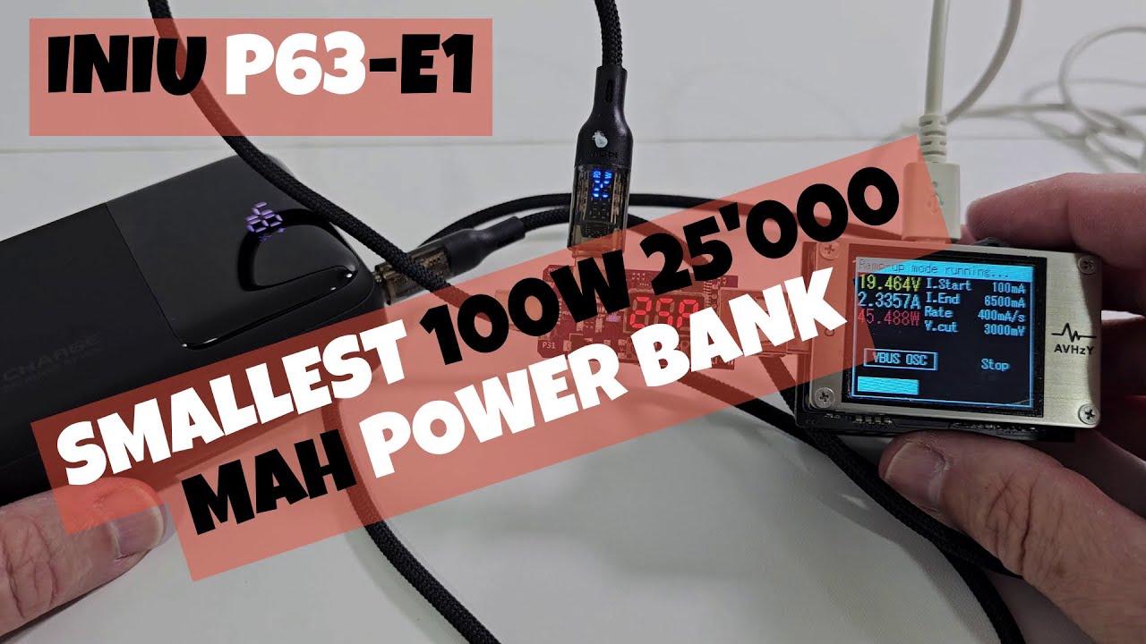 INIU P63-E1 Power Bank Review: Smallest 100W 25000mAh Charger in 2024? - YouTube