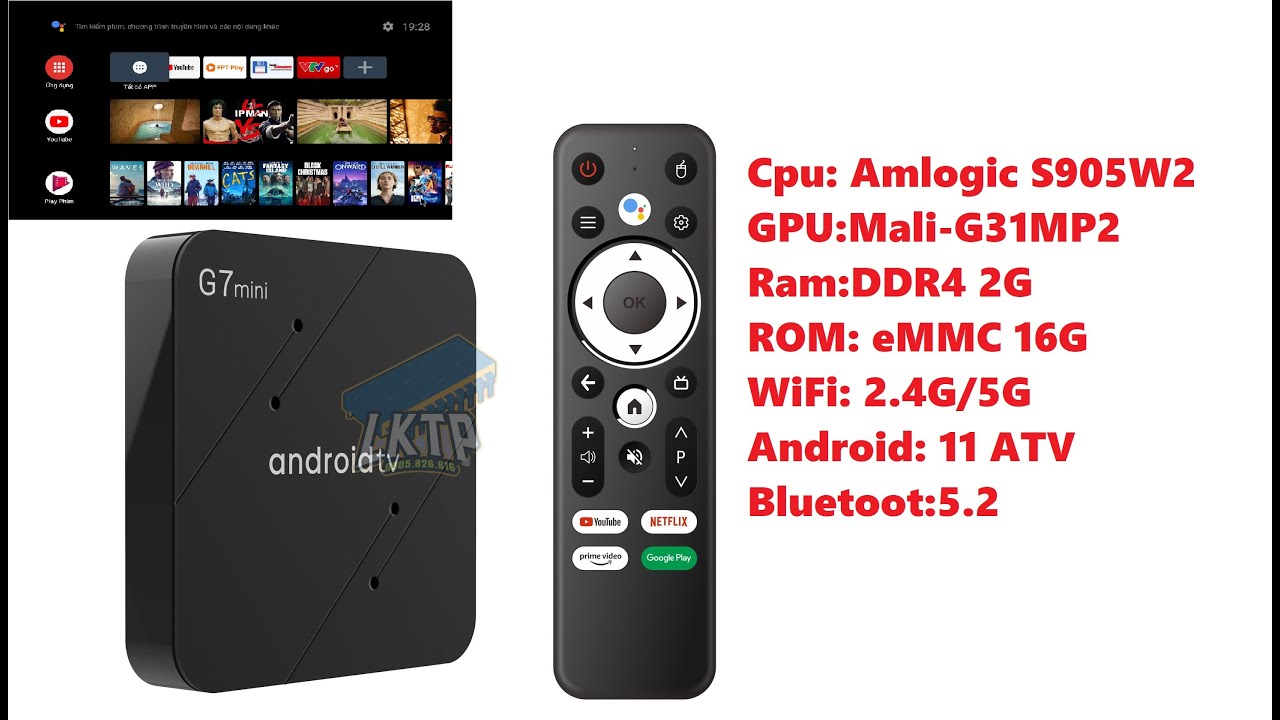 Android tivi box đáng mua nhất 2023 - G7 mini ATV chính chủ sẵn khiển ...