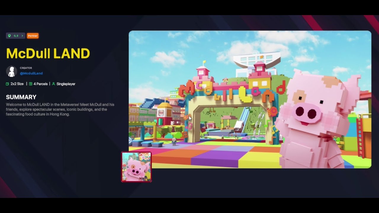 The Sandbox Special Event McDull LAND 通關紀錄 - YouTube