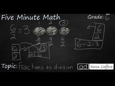 6th Grade Math Fractions as Division - YouTube