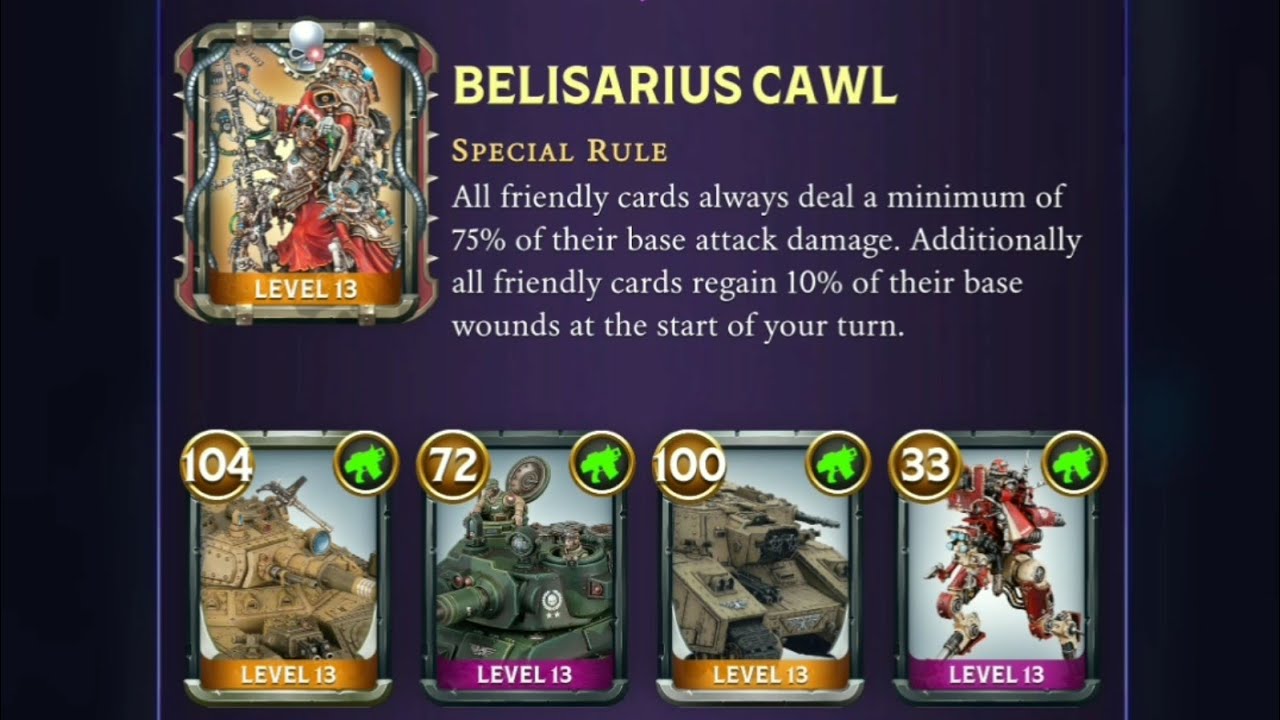 Warhammer Combat Cards: Belisarius Cawl's Mega Tank Brigade - YouTube