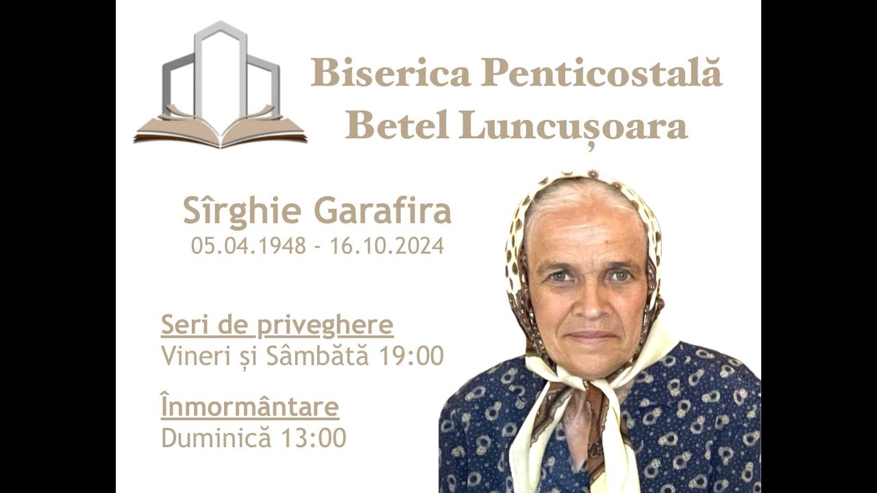 (LIVE) Program de priveghi 2 Sîrghie Garafira (Biserica Penticostala ...