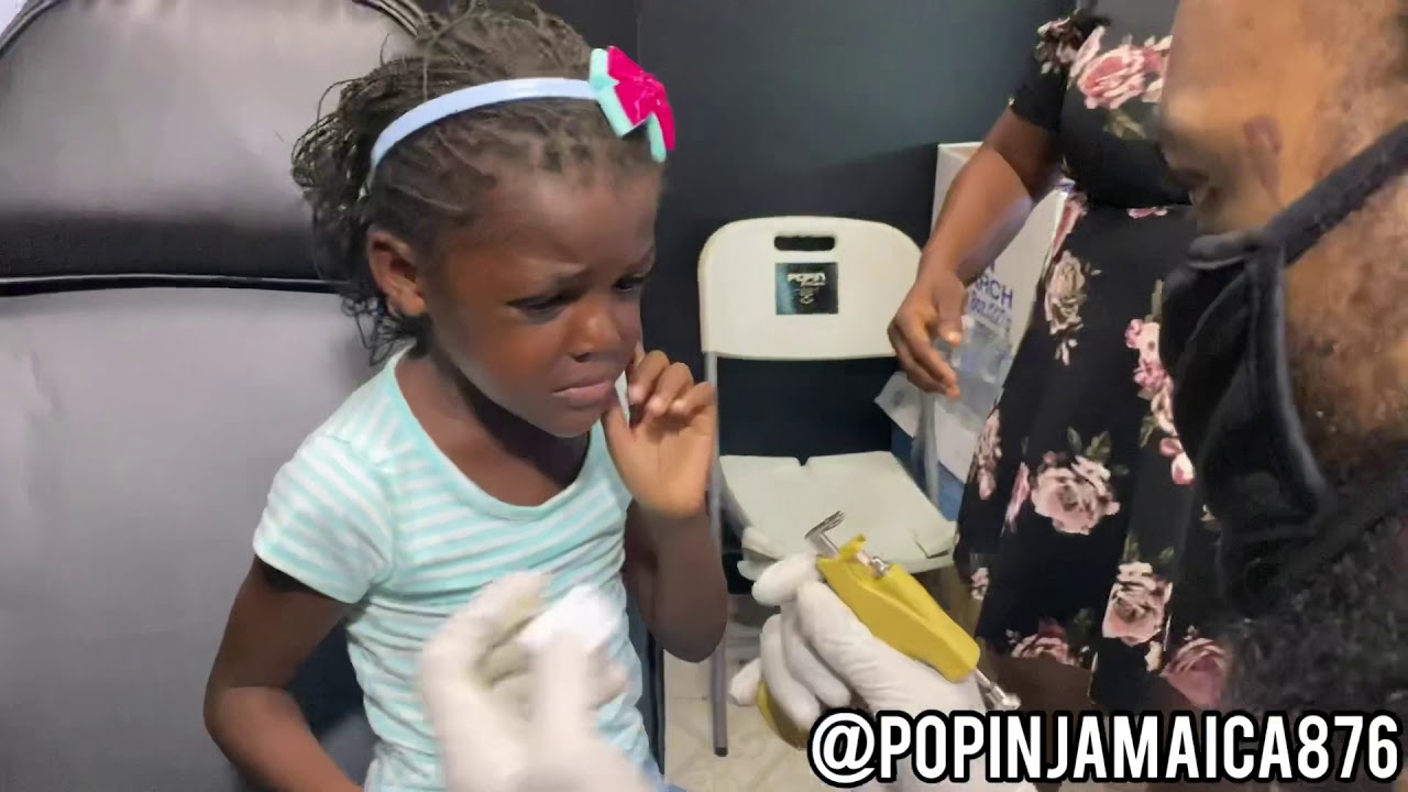 Her first ear piercing (what’s was ur first time like?) - YouTube