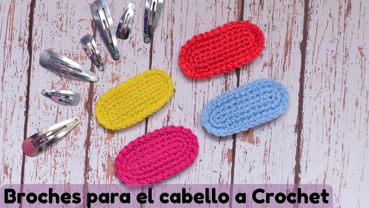 👧Como tejer broches para el cabello a Crochet🧶/How to crochet hair ...