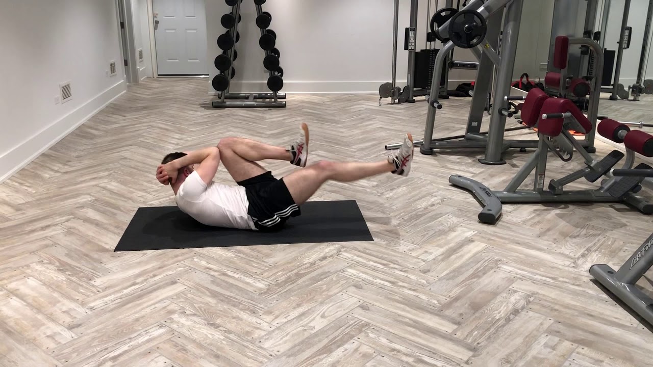 Knee to Opposite Elbow Crunch - YouTube