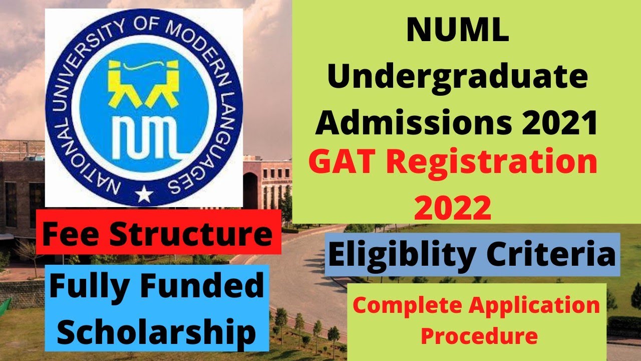 NUML University Islamabad Admissions 2021-22 | How To Apply - YouTube