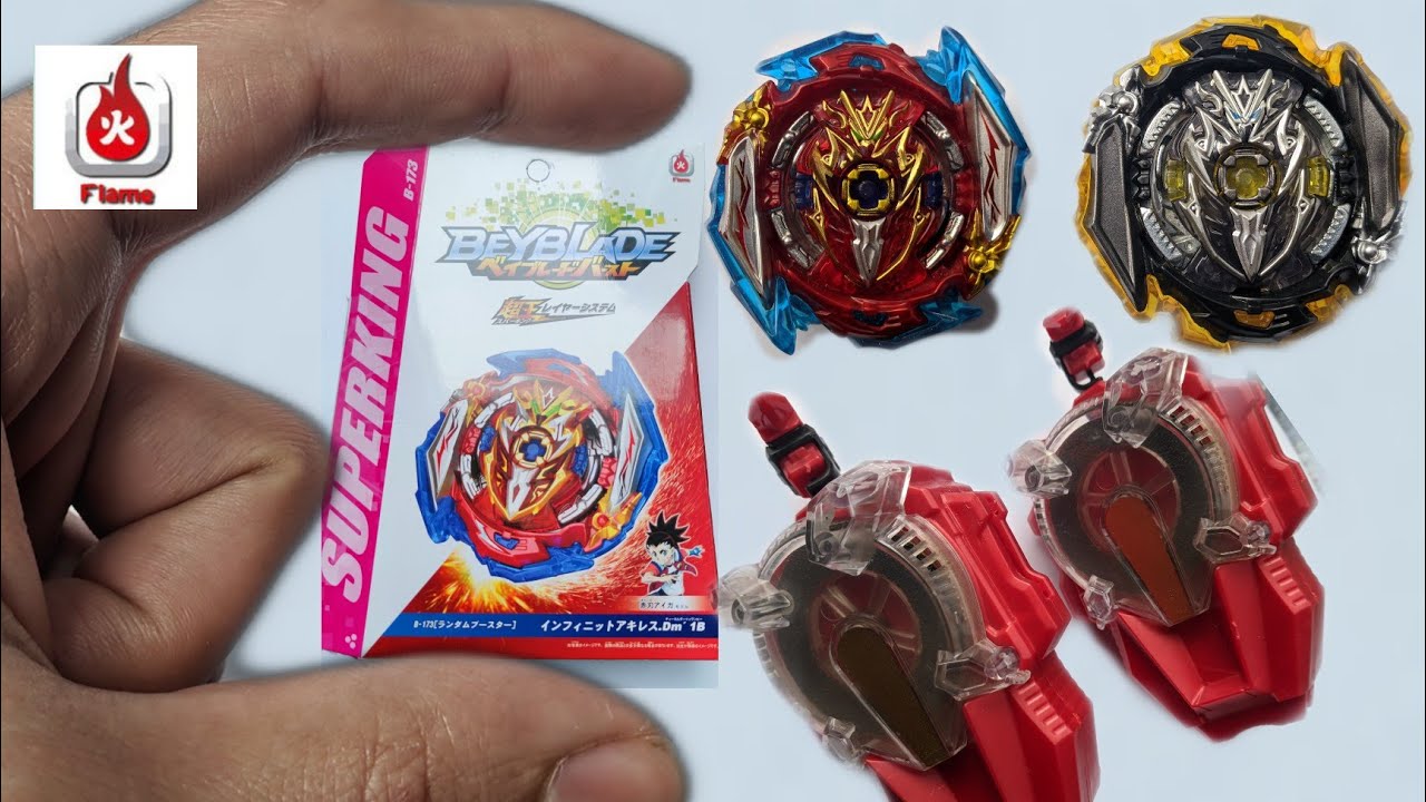 UNBOXING!!! Flame Brand Infinite achilles red and black BEYBLADE BURST ...