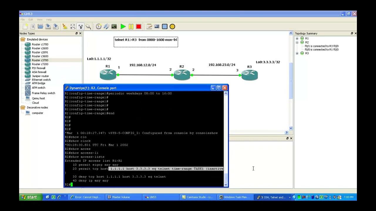 Cisco Access Control List ACL Lab 3 (Time Based Access Control Lists) - YouTube