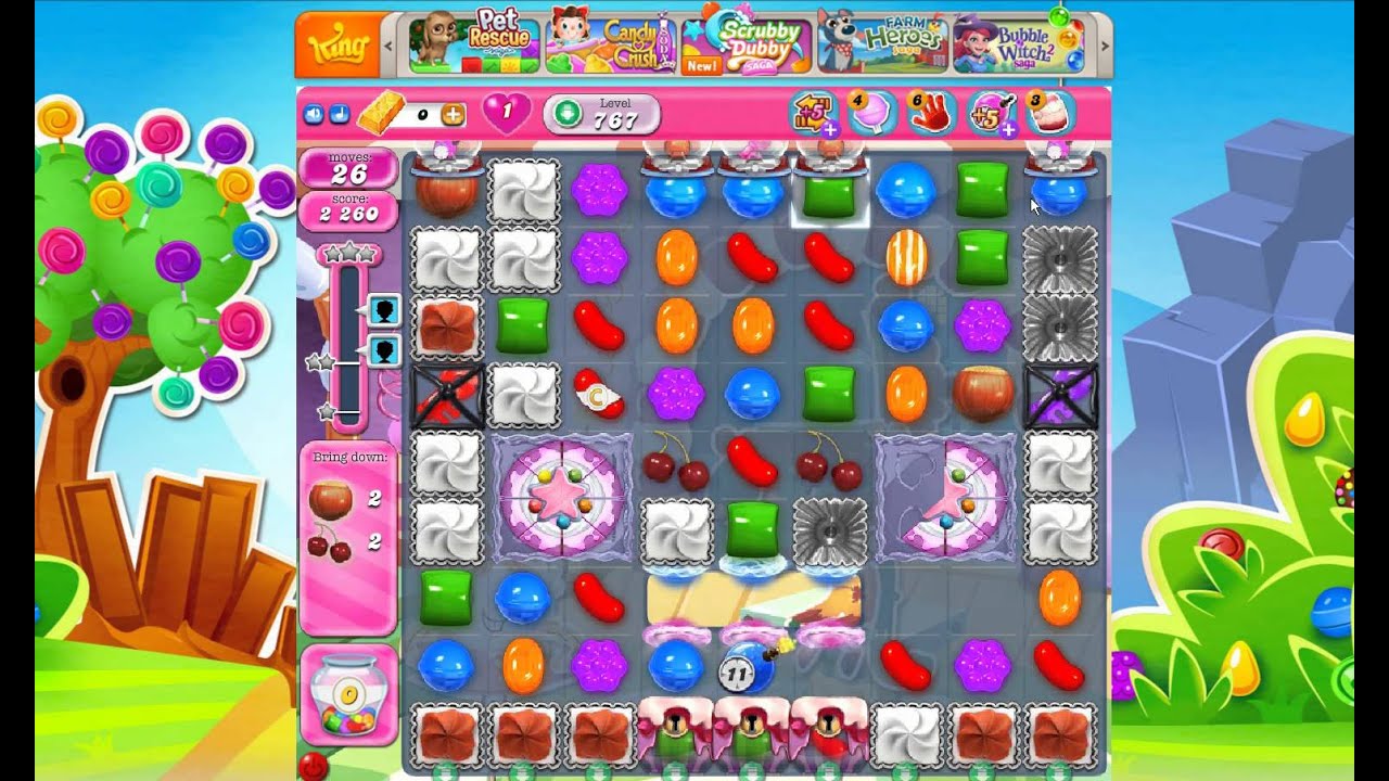 Candy Crush Saga Level 767 Score 123 600 by Funny - YouTube