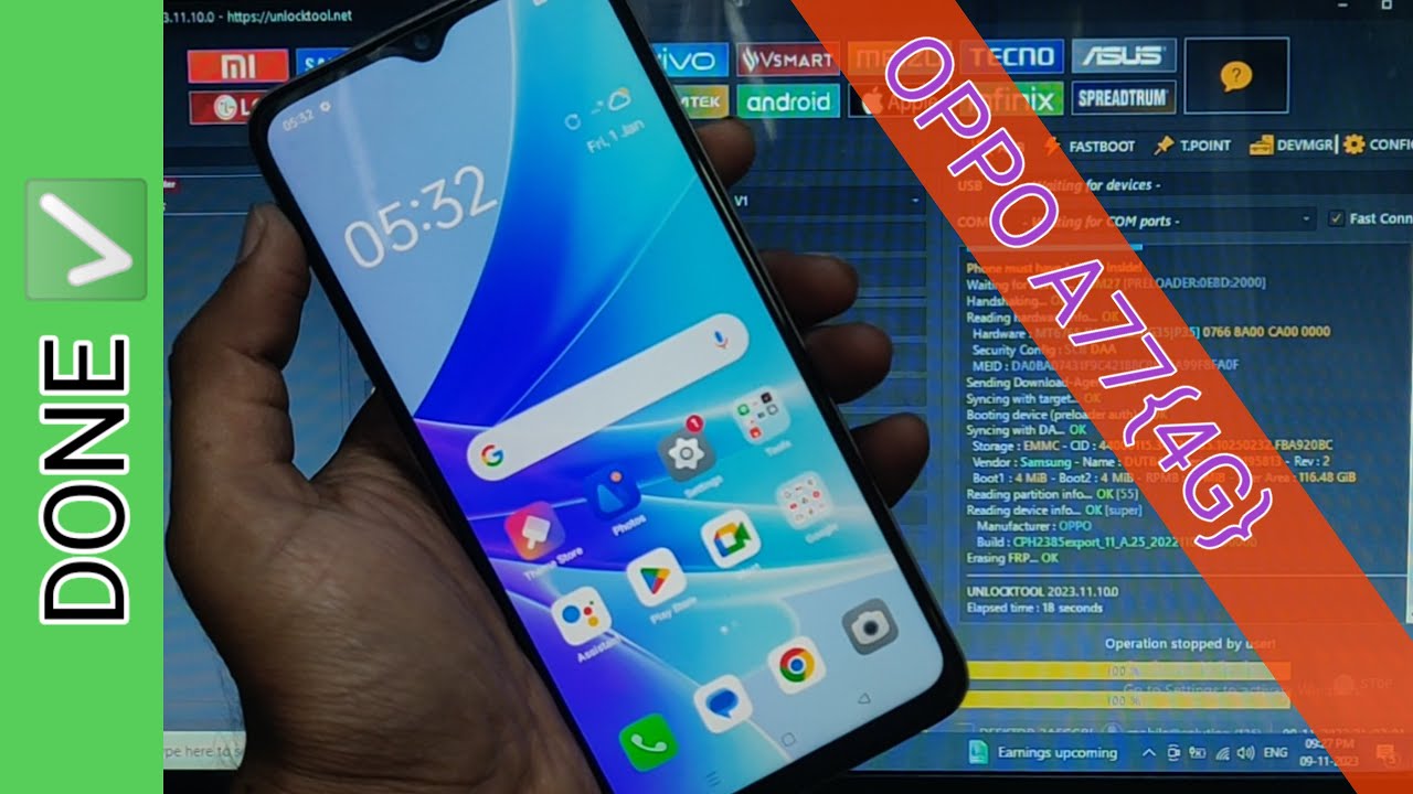 Oppo a77/4G {cph2385} frp lock remove || ONLY ONE CLICK 🤩 unlock tool🔓 ...