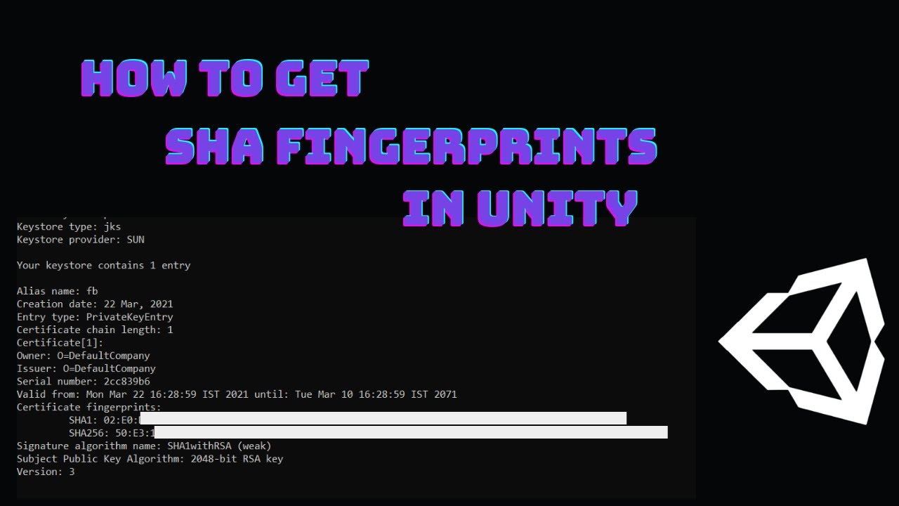 How To Create And Get Fingerprint From Keystore In Unity 2021 YouTube how-to-create-and-get-fingerprint-from-keystore-in-unity-2021-youtube
