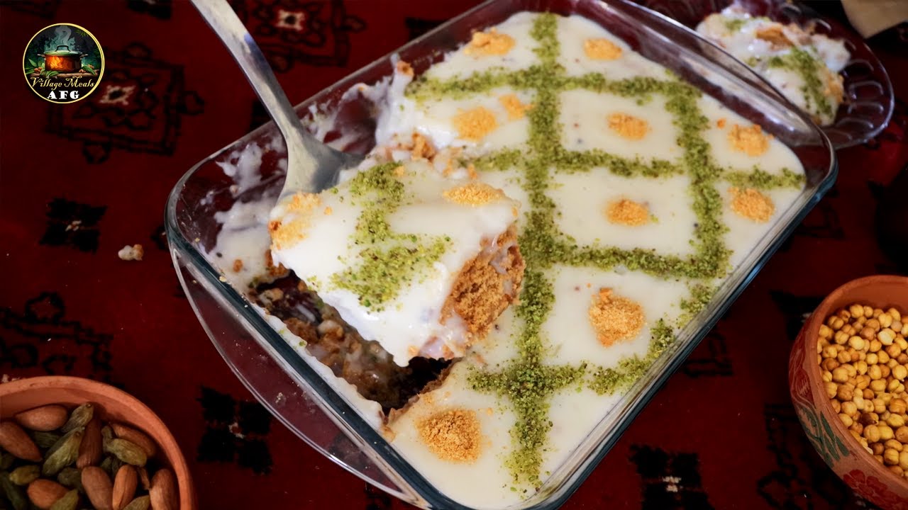 Mouthwatering Sweet Afghan Custard (Firni) - آشپزی در قریه - YouTube