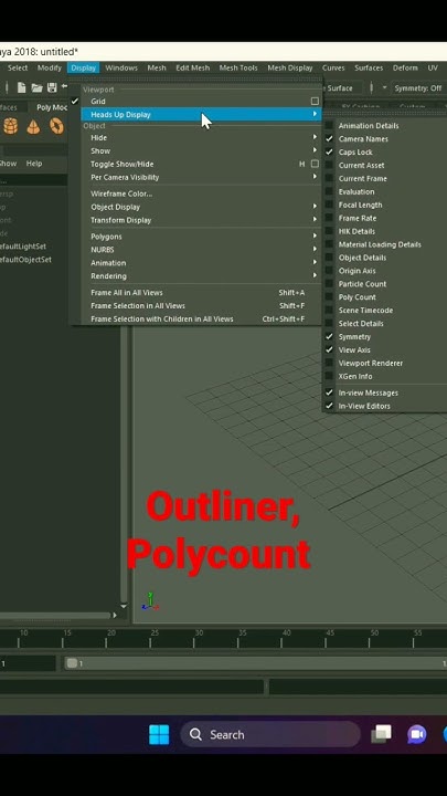 maya software _ view_ outliner_ polycount #maya #polycount #outliner #photoshop #illustrator ...