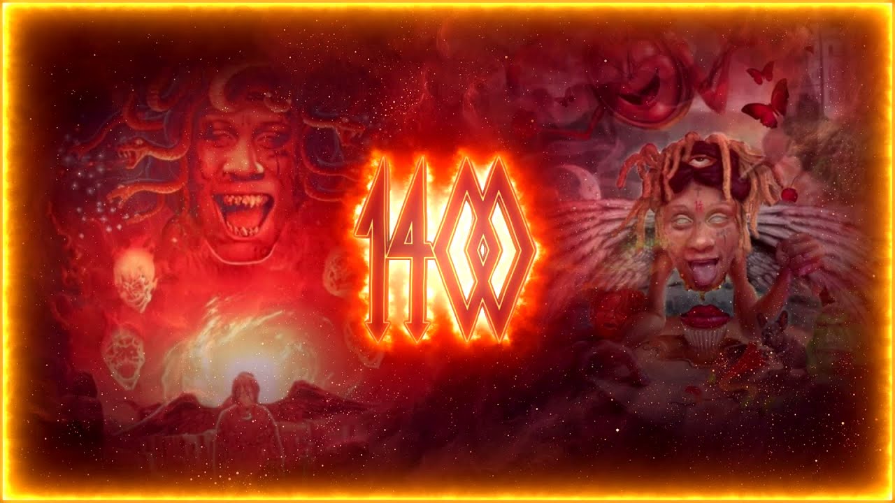 Trippie Redd ''1400'' Spinning Logo Animated Wallpaper (Red/Yellow ...