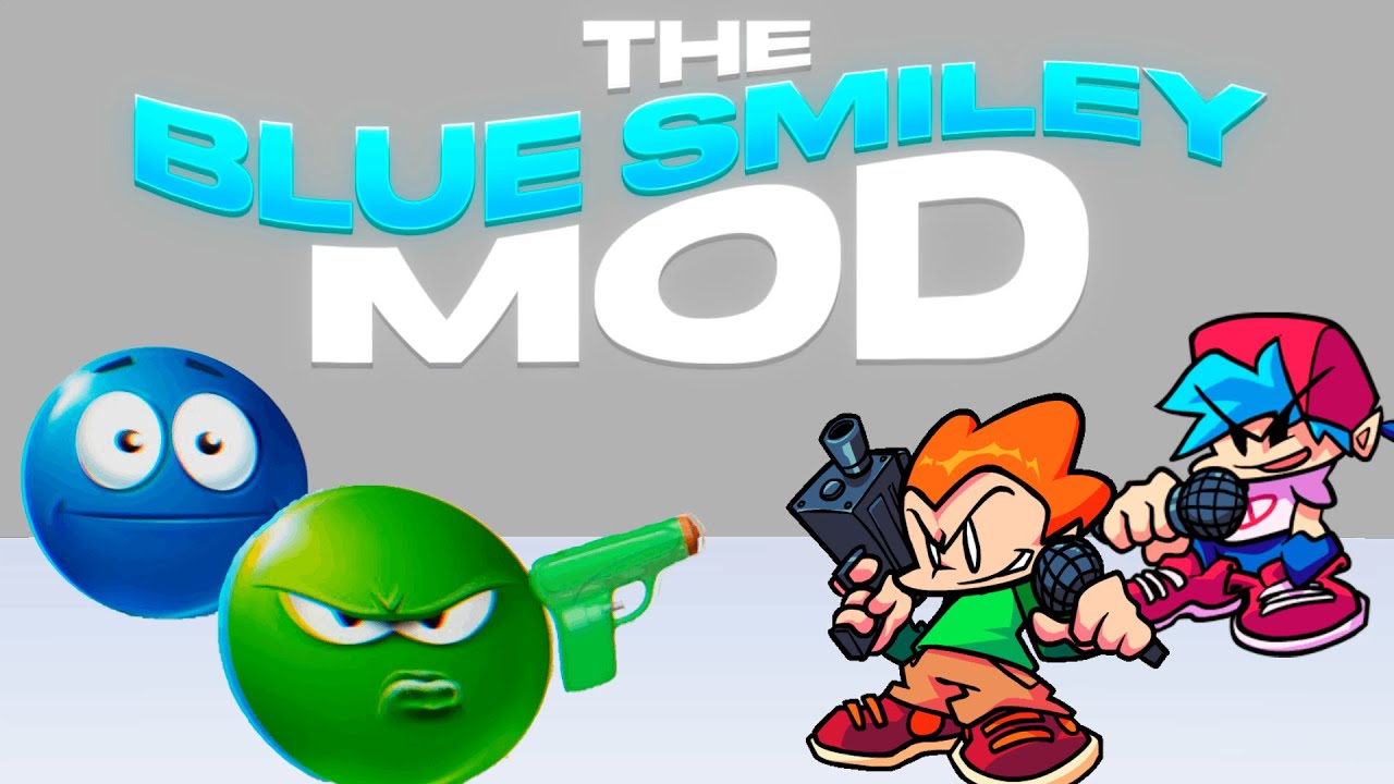 FNF: The Blue Smiley Mod (and the Green Smiley) Friday Night Funkin ...