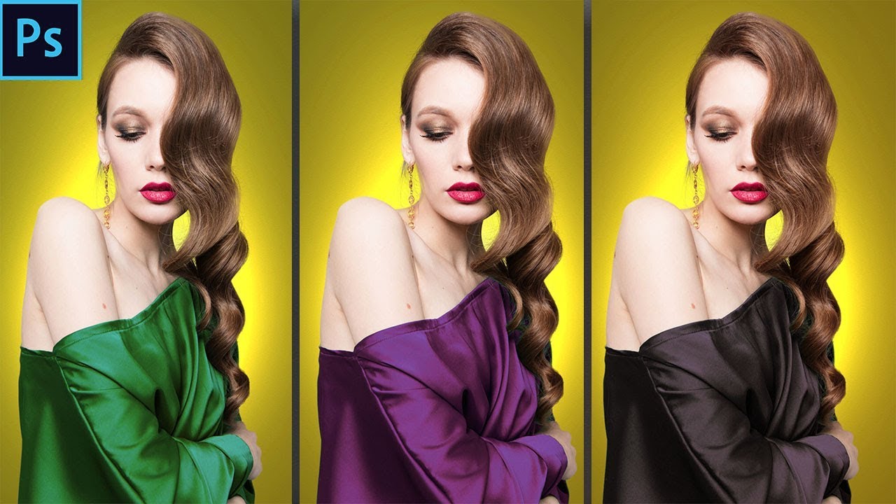 Dress Color Change-Just 1-Minute In Photoshop - YouTube