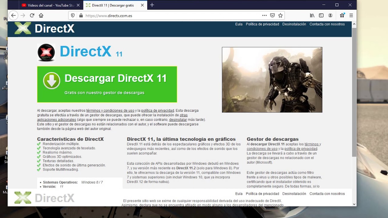 Como descargar DirectX 11 original 100% reomendado - YouTube