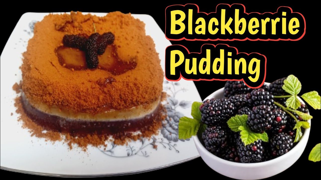 Super Soft Blackberry Milk Pudding // Blackberry Dessert Recipe - YouTube
