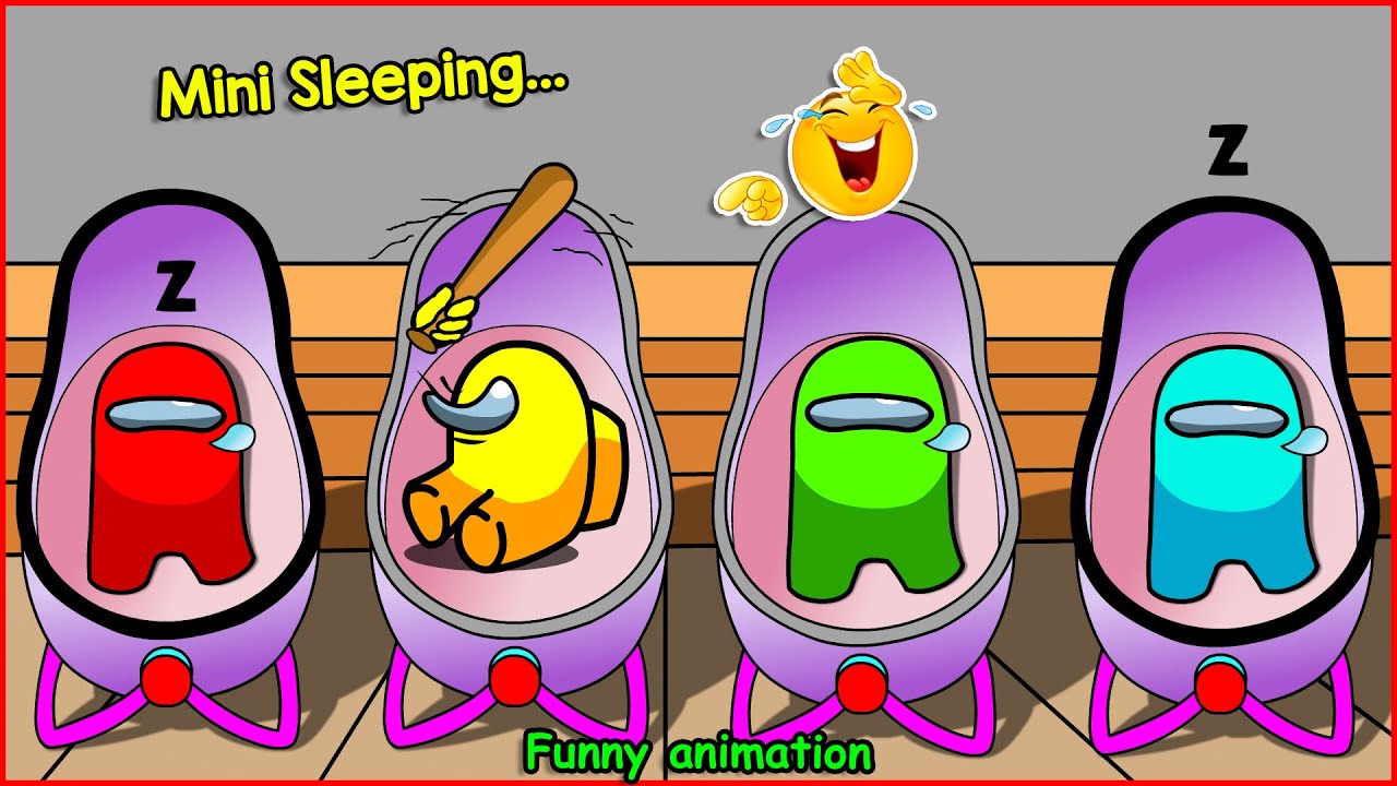 😅MINI SLEEPING TIME FUNNY ANIMATION | AMONG US - YouTube