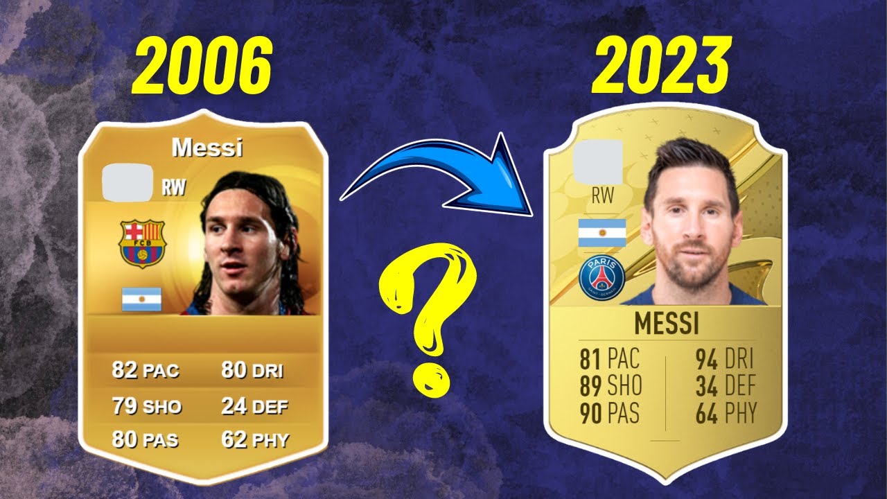 LIONEL MESSI FIFA Rating Changes! (2006 to 2023) - YouTube