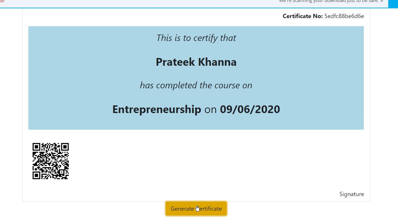 E Certificate Generator - YouTube