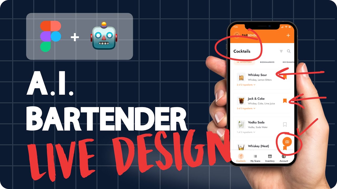 So I designed an AI bartender... | App UX/UI Design - YouTube
