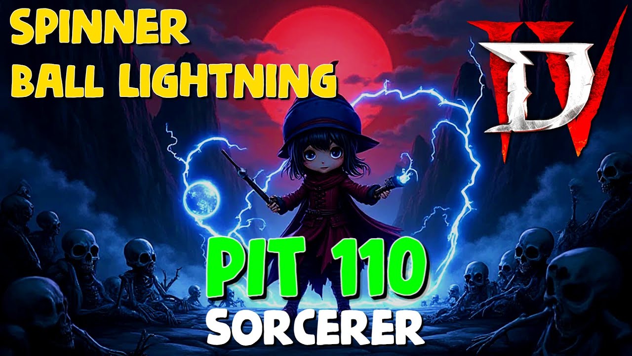 Spinner ball lightning sorcerer - pit 110 (diablo 4 - season 10) - YouTube