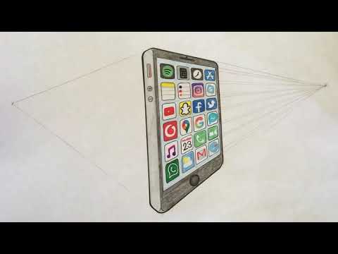 Perspective Drawing Mobile Phone - YouTube