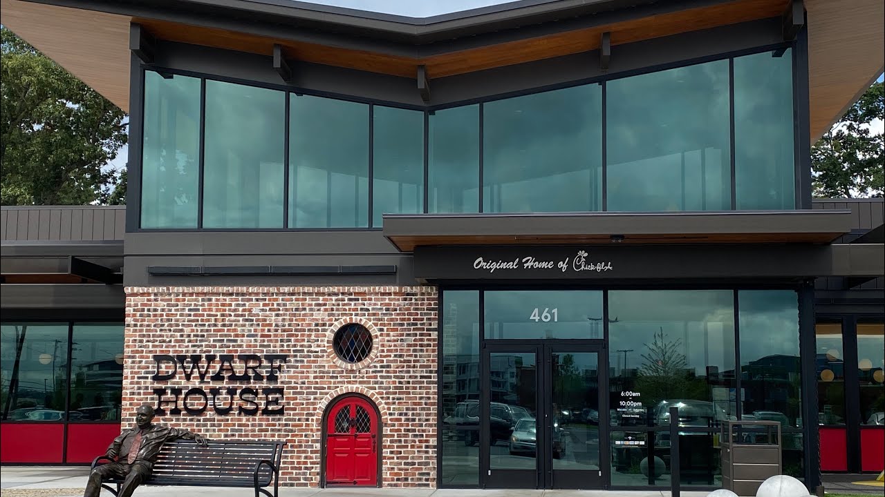 THE VERY FIRST BUILT CHICK FIL A DWARF HOUSE HAMBURGER REVIEW - YouTube