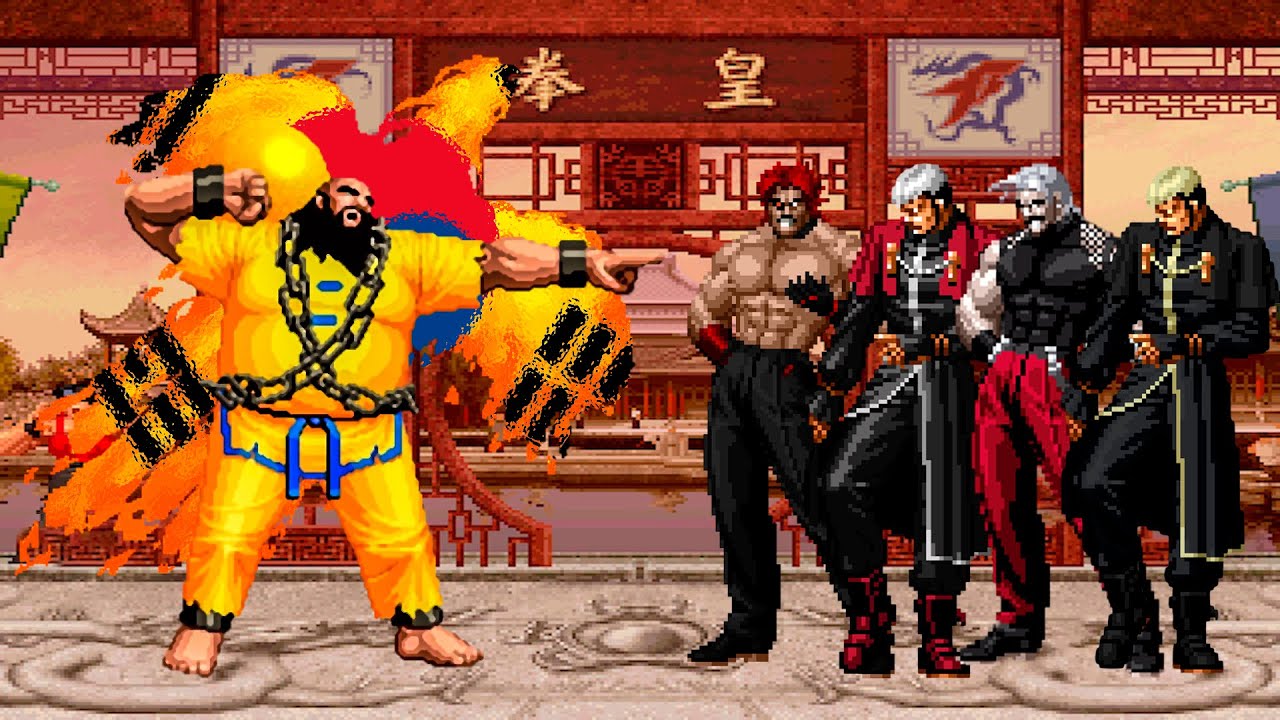 [KOF Mugen] Golden Fat Korean vs Rugal & Goenitz Team - YouTube