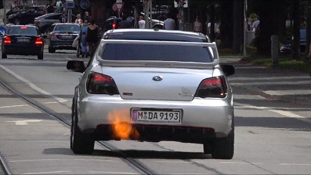 Subaru WRX STI Huge Flame! - YouTube