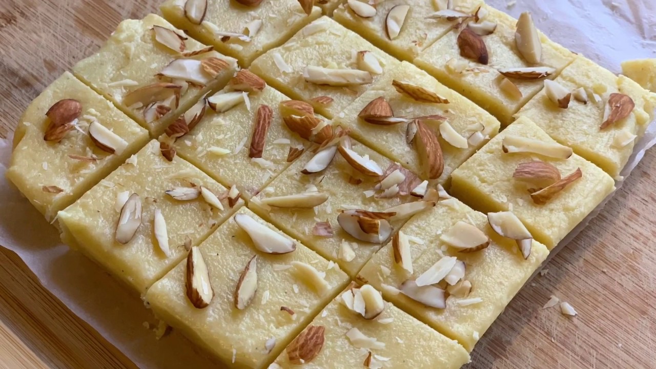 Last Minute Simple Deepavali Sweets | Badam Burfi | Almond Burfi ...