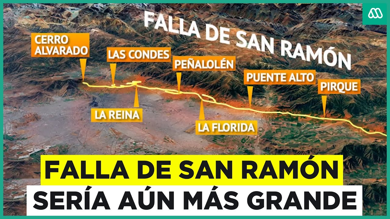 Falla de San Ramón podría ser más grande: Llegaría hasta Pirque - YouTube