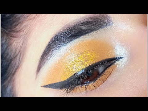Summer Sunshine | A Yellow Tutorial ☀️🌻 | yellow eyeshadow tutorial | monochromatic eye makeup ...