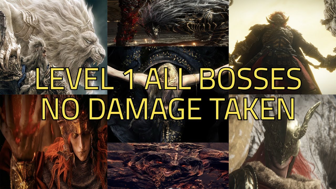All Rememberance boss VS level 1 Tarnished, no damage, no blessing ...