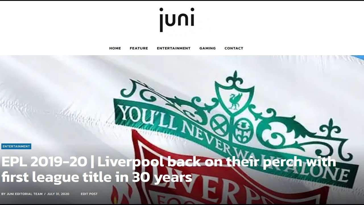 EPL 2019-20 | Liverpool back on their perch with first league title in ...