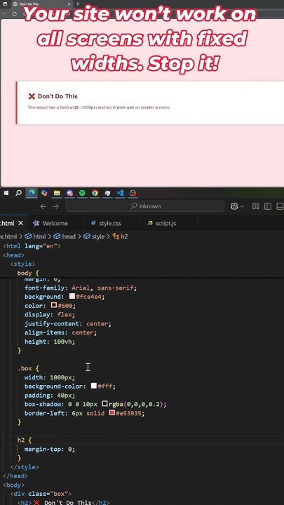How to Make Your Website Fit All Screen Sizes with HTML & CSS 📱💻 (Stop Doing This!) - YouTube