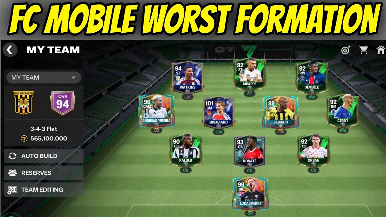 Worst Formation in FC mobile! Playing FC mobile for the first time ...